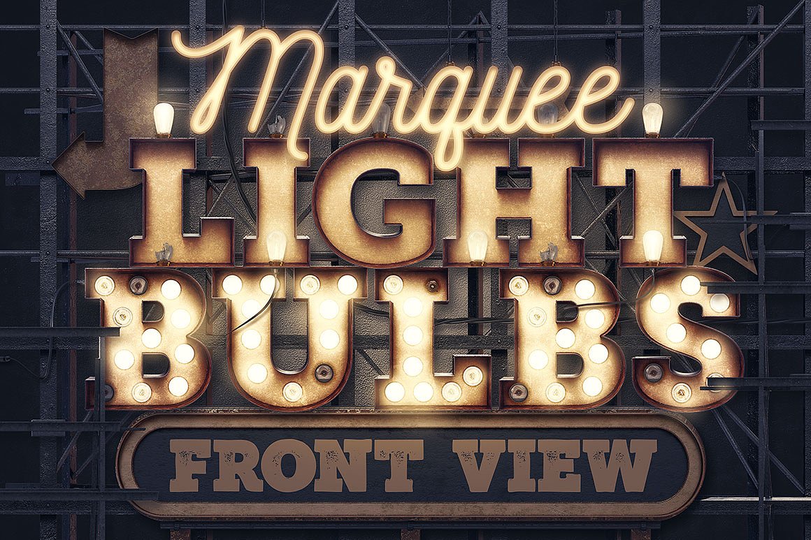 Free Download: Marquee Light Bulbs 3D Numbers | Web Designer Depot