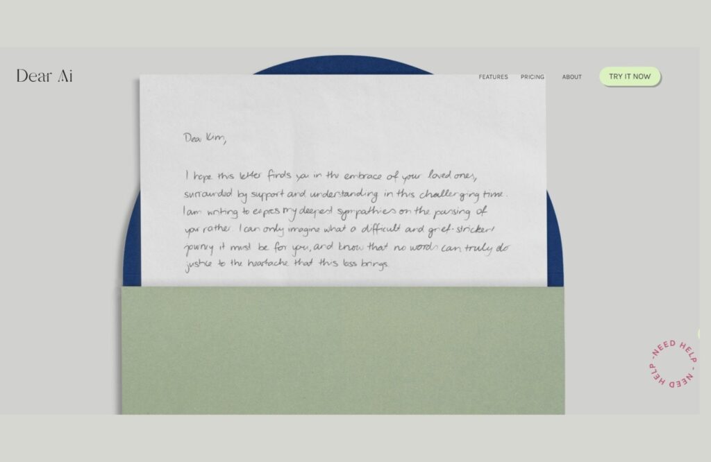Dear AI Lets Users Generate Intimate Letters in Seconds