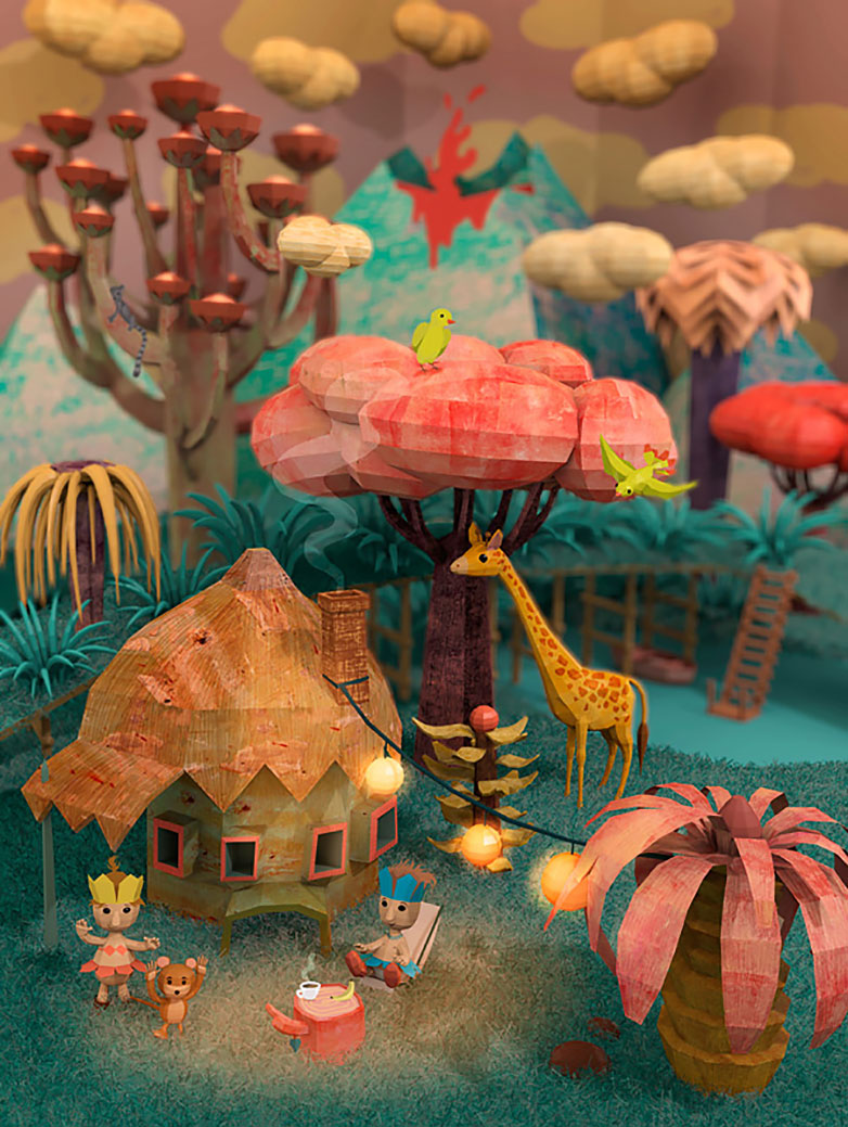 How to get the low-poly look